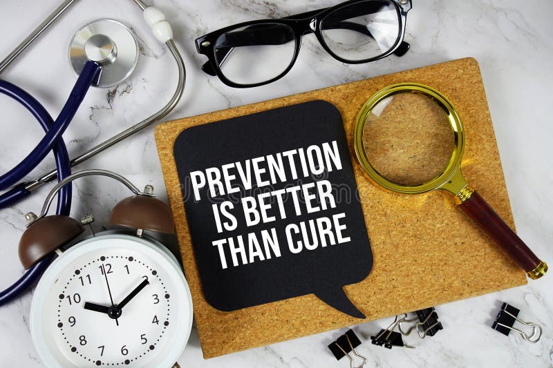 Prevention is Better Than Cure Text on Speech Bubble with Alarm Clock ...