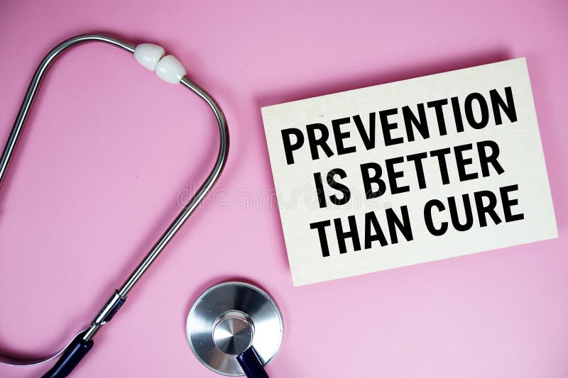 Prevention is Better Than Cure Text with Stethoscope on Pink Background ...
