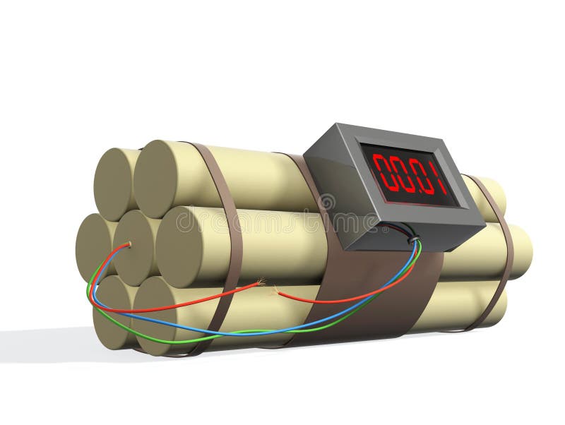 Time bomb stock illustration. Illustration of fire, explosion - 35945362