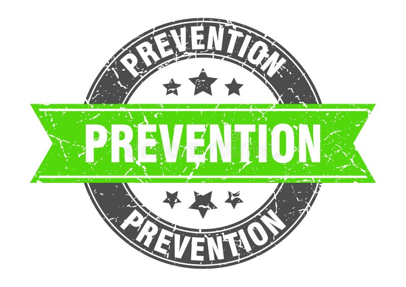 Prevention Round Stamp with Ribbon. Label Sign Stock Vector ...