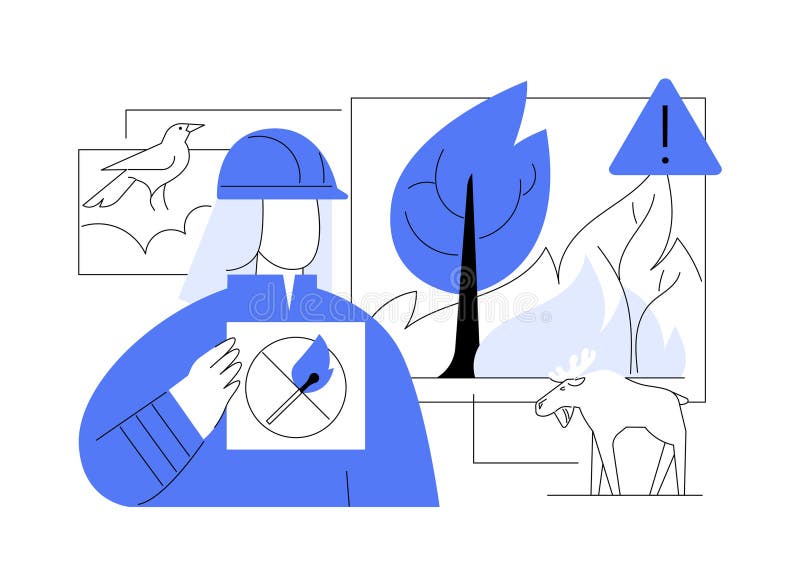Prevention of Wildfire Abstract Concept Vector Illustration. Stock ...