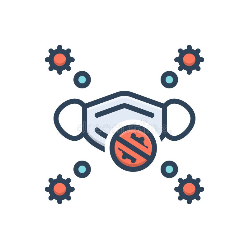 Color Illustration Icon for Preventive, Precautionary and Face Mask ...