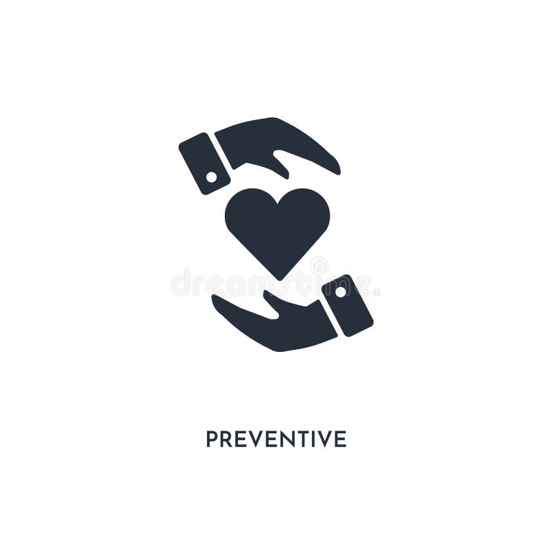 Preventive Icon. Simple Element Illustration. Isolated Trendy Filled ...