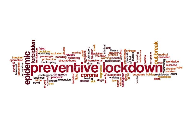 Preventive Lockdown Cloud Concept Stock Illustration - Illustration of ...