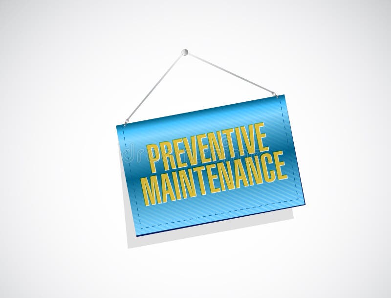 Preventive Maintenance Banner Sign Concept Stock Illustration ...