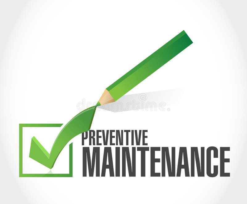 Preventive Maintenance Check Mark Sign Stock Illustration ...