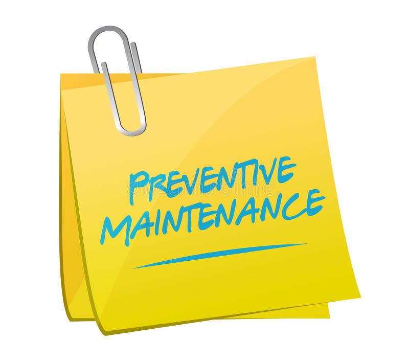 Preventive Maintenance People Sign Concept Stock Illustration ...