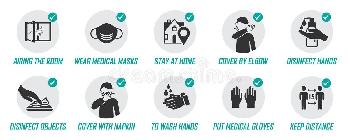 Preventive Measures Icons Stock Illustrations – 196 Preventive Measures ...