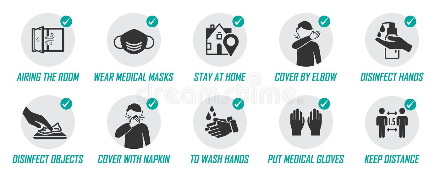 Preventive Measures Icons Stock Illustrations – 196 Preventive Measures ...