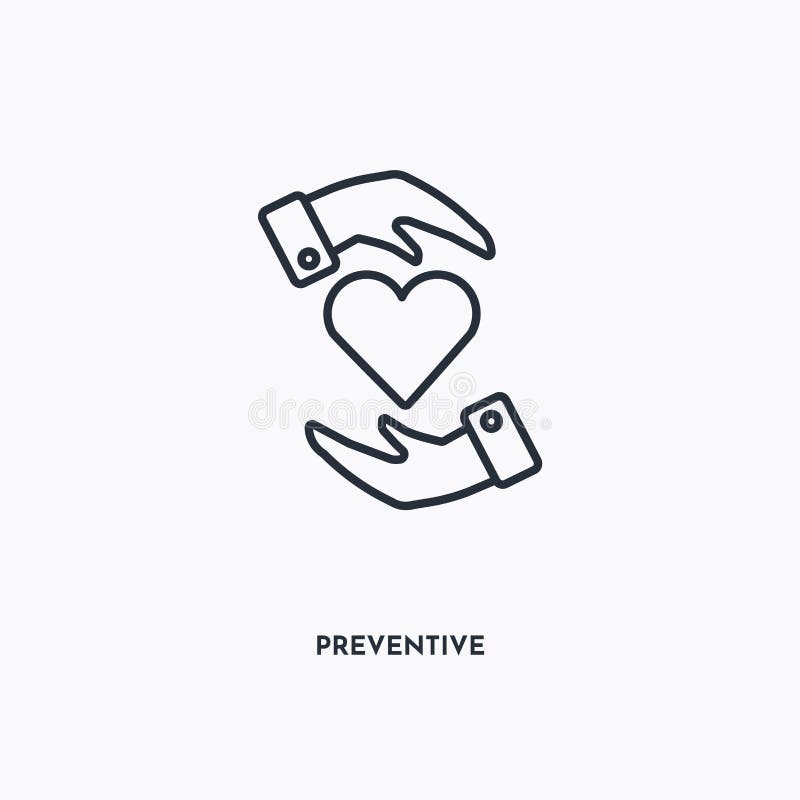 Preventive Outline Icon. Simple Linear Element Illustration. Isolated ...