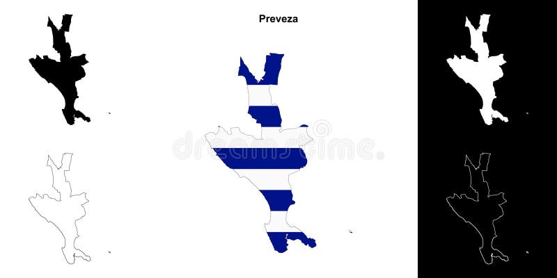 Preveza outline map stock vector. Illustration of hellas - 379303997