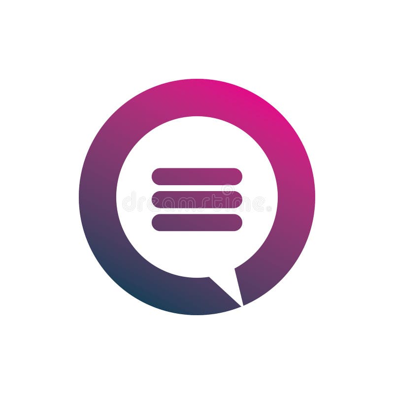 Circle Color Line Chat List Line Logo Design Stock Illustration ...