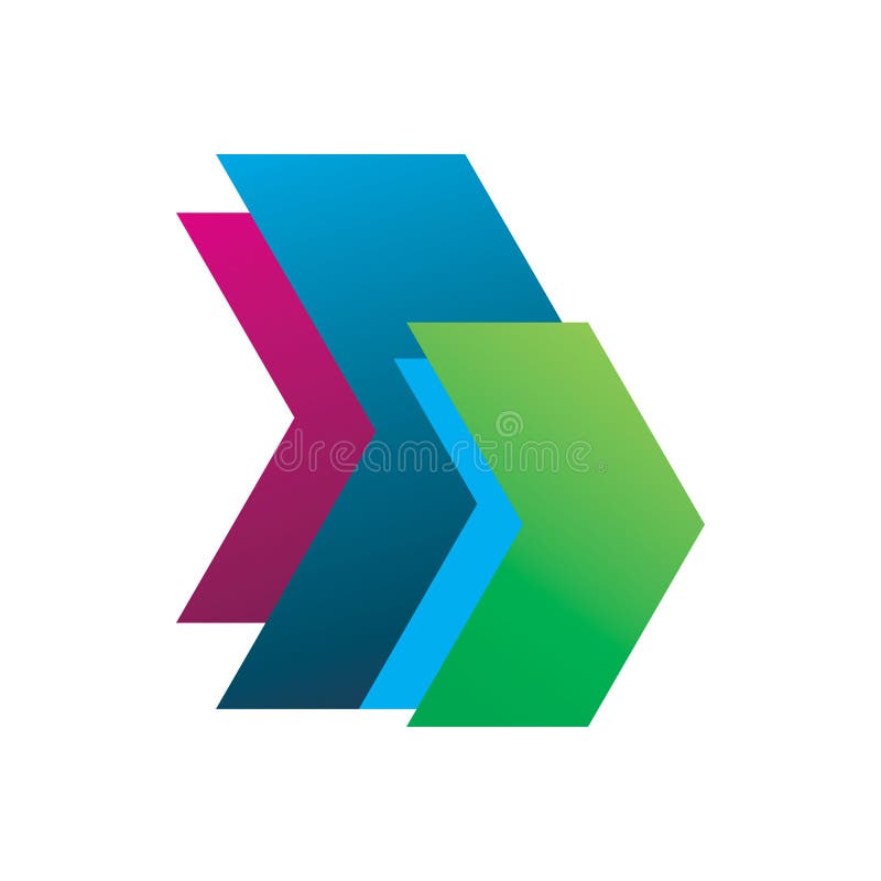 Creative Color Shape Arrow Group Logo Design Stock Illustration ...
