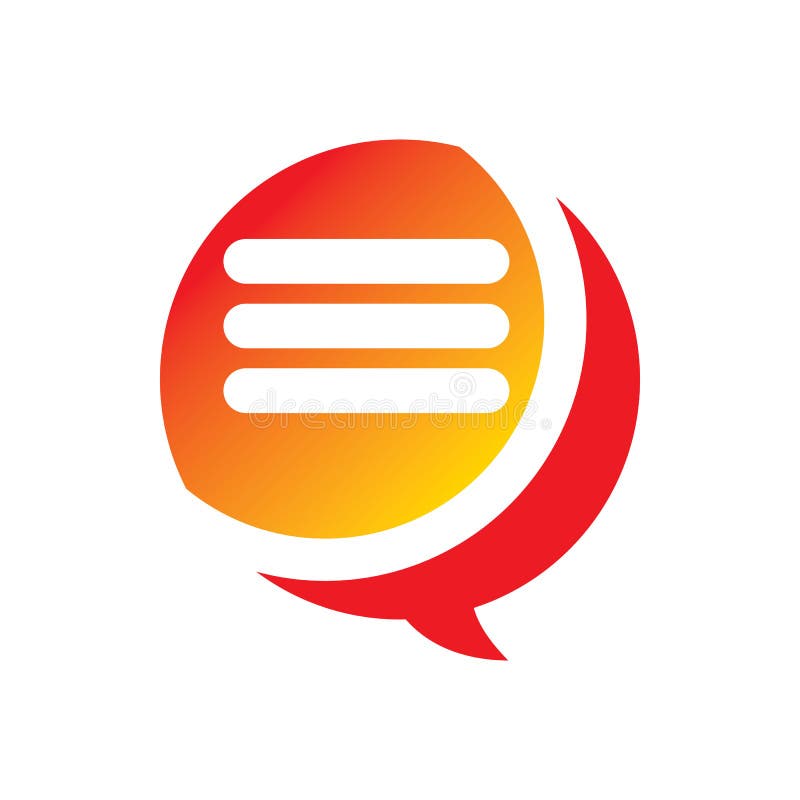 Creative Modern Circle Color Chat Data Line Logo Design Stock Vector ...