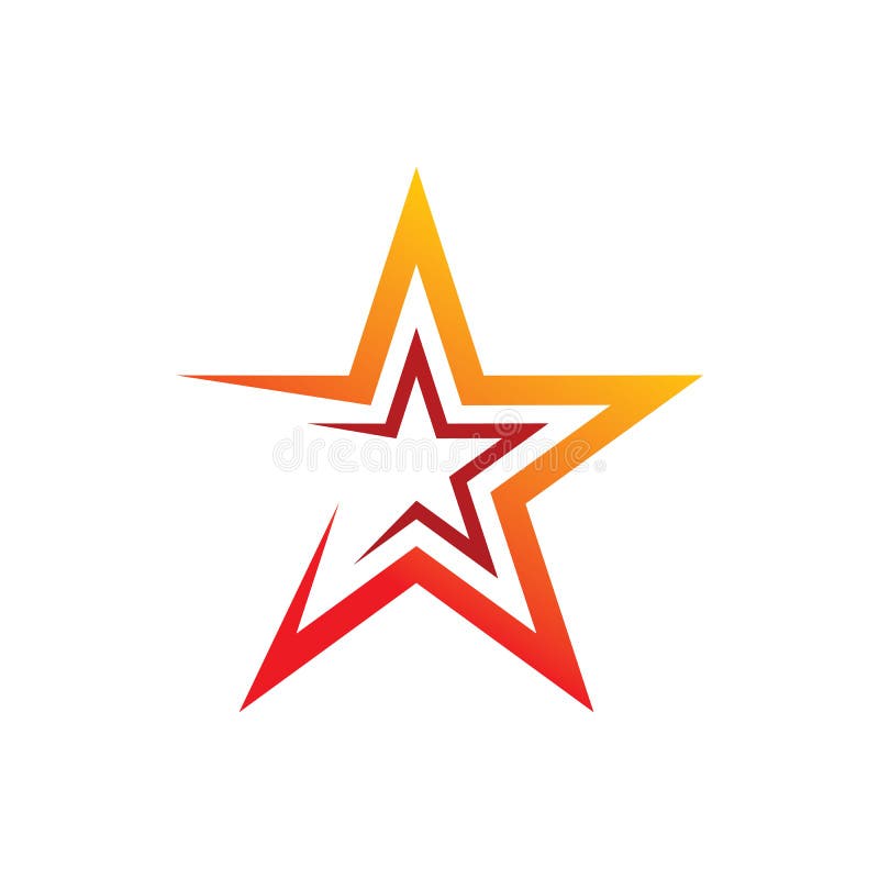 Red Bright Color Star Line Motion Logo Design Stock Illustration ...