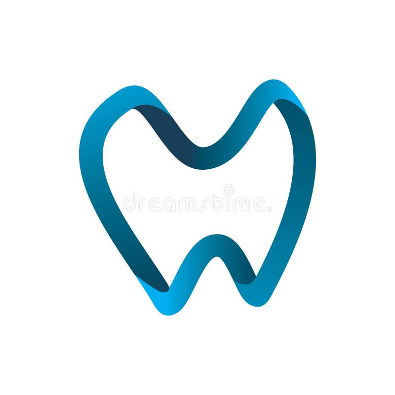 Modern Blue Dentist Tooth Medical Doctor Logo Design Stock Vector ...
