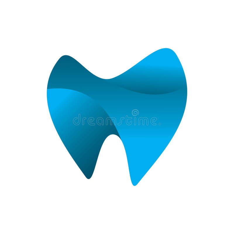 3d Modern Blue Color Tooth Medical Dentist Doctor Logo Design Stock ...