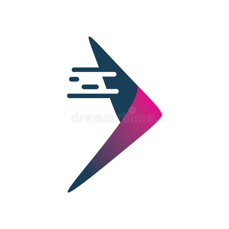 Modern Fast Motion Speed Arrow Color Logo Design Stock Vector ...