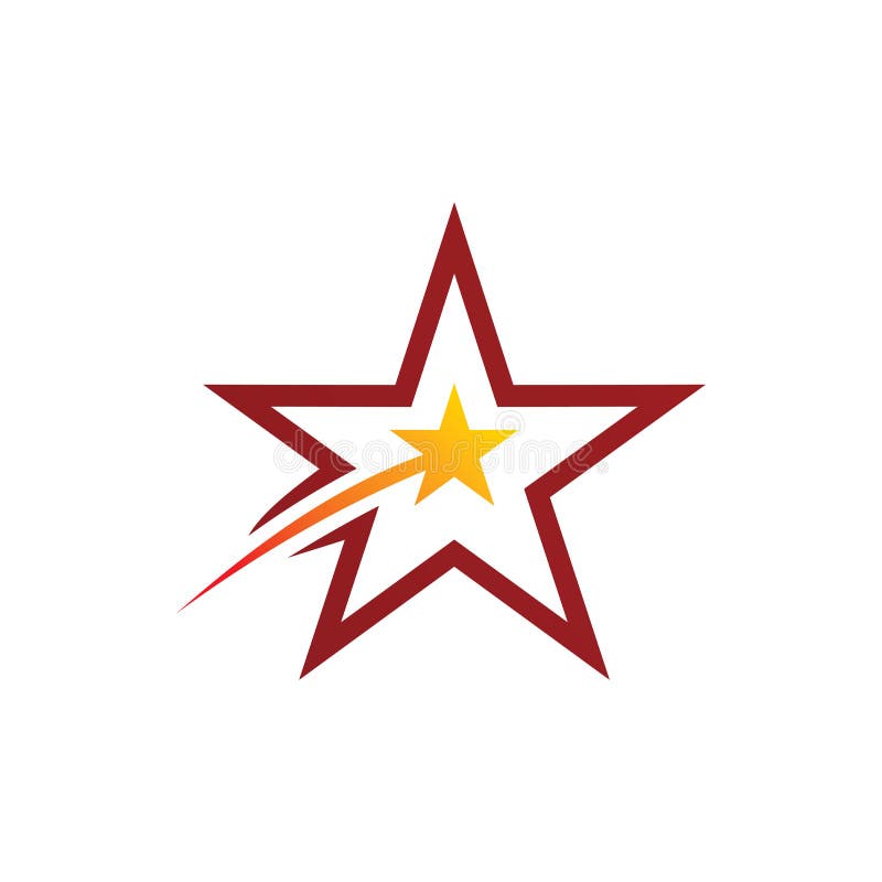 Red Star Color Line Motion Flag Logo Design Stock Vector - Illustration ...
