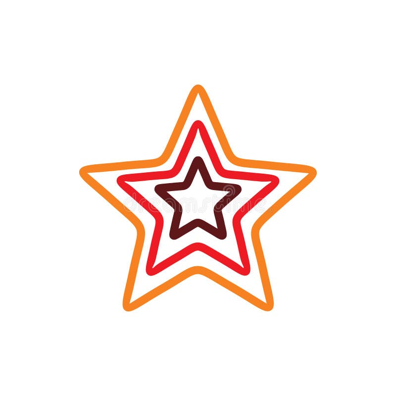 Creative Art Color Star Line Logo Design Stock Illustration ...