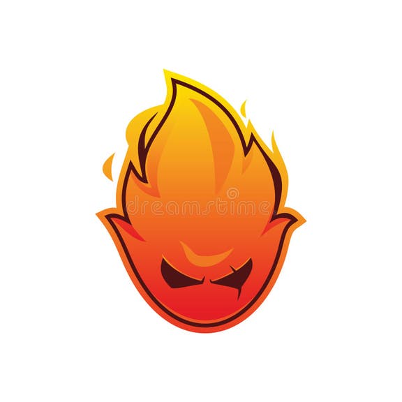 The Devil Fire Flame Logo Design Stock Illustration - Illustration of ...