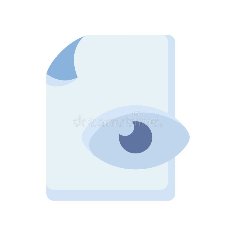 Preview Document File Paper Page View Eye Single Isolated Icon with ...