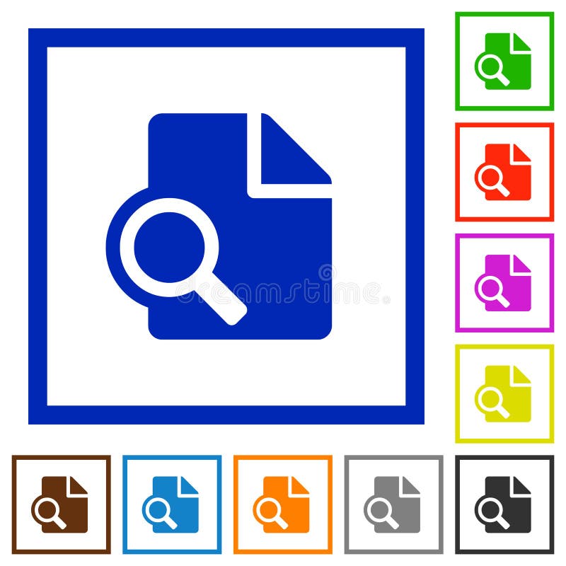 Preview flat framed icons stock vector. Illustration of bigger - 195143797