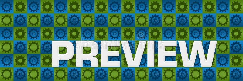 Preview Blue Grey Gears Top Bottom Horizontal Stock Illustration ...