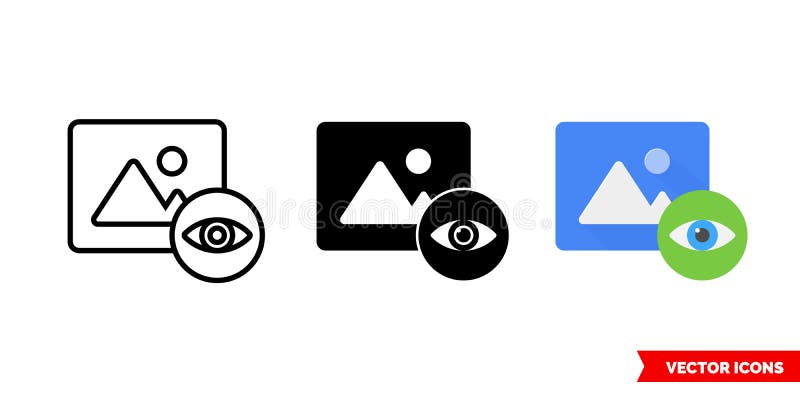 Preview Icon of 3 Types Color, Black and White, Outline. Isolated ...