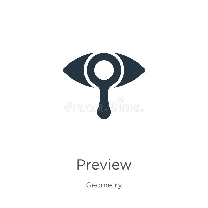 Preview Icon Vector. Trendy Flat Preview Icon from Geometry Collection ...