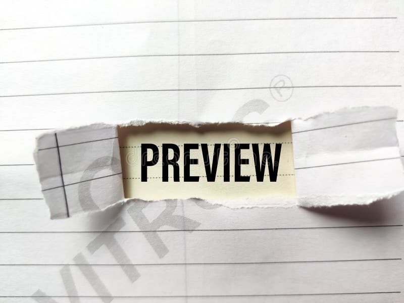 PREVIEW Message Written Under Torn Paper Stock Image - Image of ...