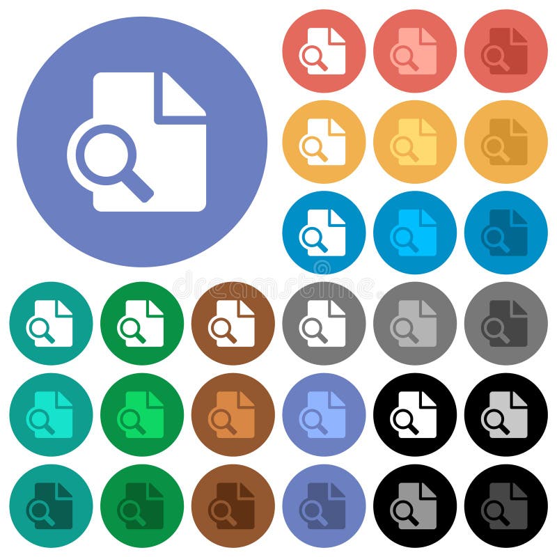 Preview Round Flat Multi Colored Icons Stock Vector - Illustration of ...