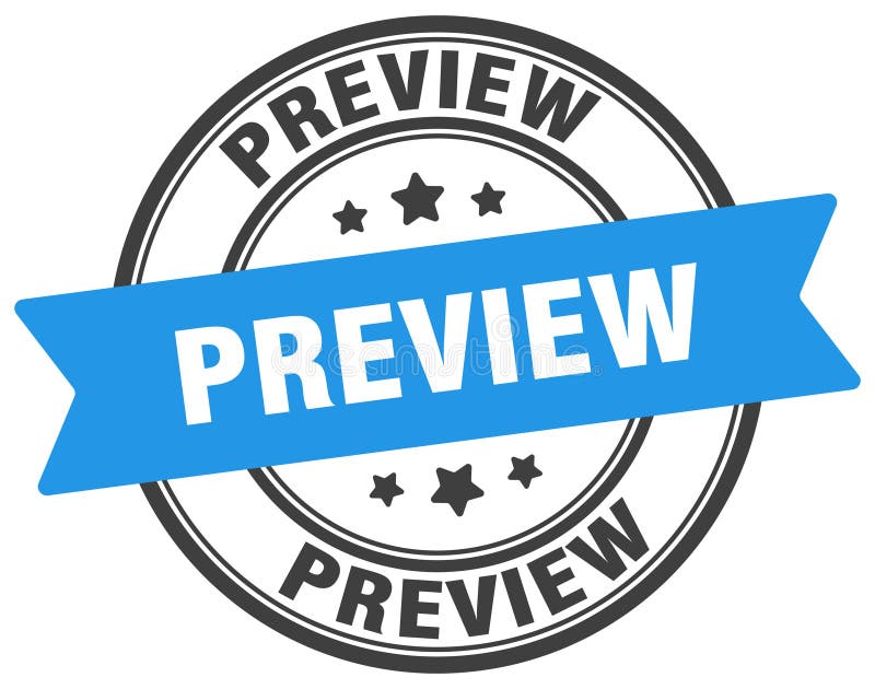 Preview stamp on white stock vector. Illustration of evaluated - 124381141