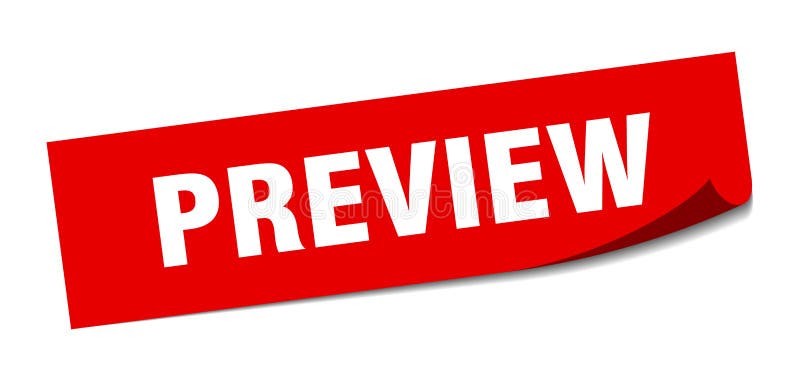 Preview Sticker. Preview Square Sign Stock Vector - Illustration of ...