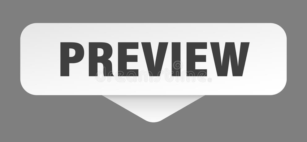 Preview Sticker. Preview Sign Isolated on Gray Background Stock Vector ...
