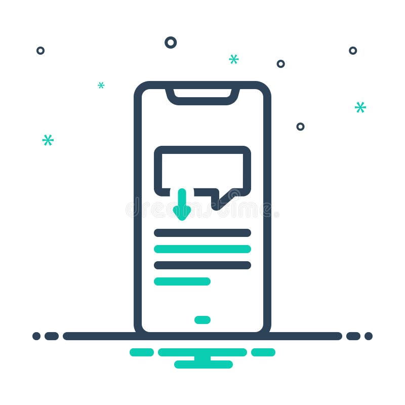 Mix Icon for Previews, Intimation and Overview Stock Vector ...