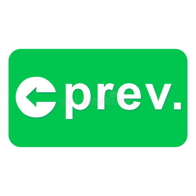 Previous arrow button stock illustration. Illustration of back - 6068924