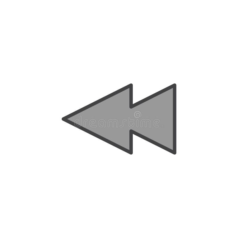 Previous Arrow Icon in Colored Version Stock Vector - Illustration of ...