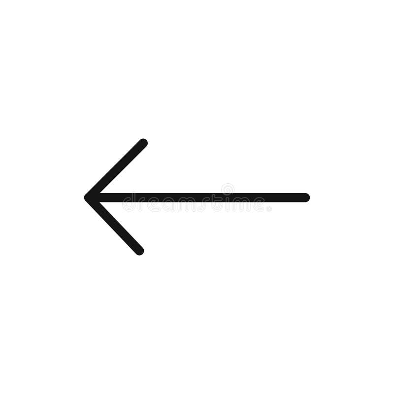 Previous Arrow Icon Thin Line Art Isolated Stock Vector - Illustration ...