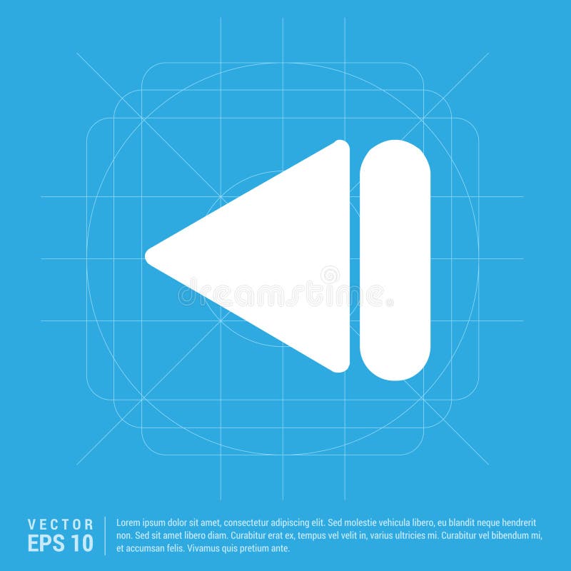 Previous, Back Arrow Icon. Editable Stroke Stock Vector - Illustration ...