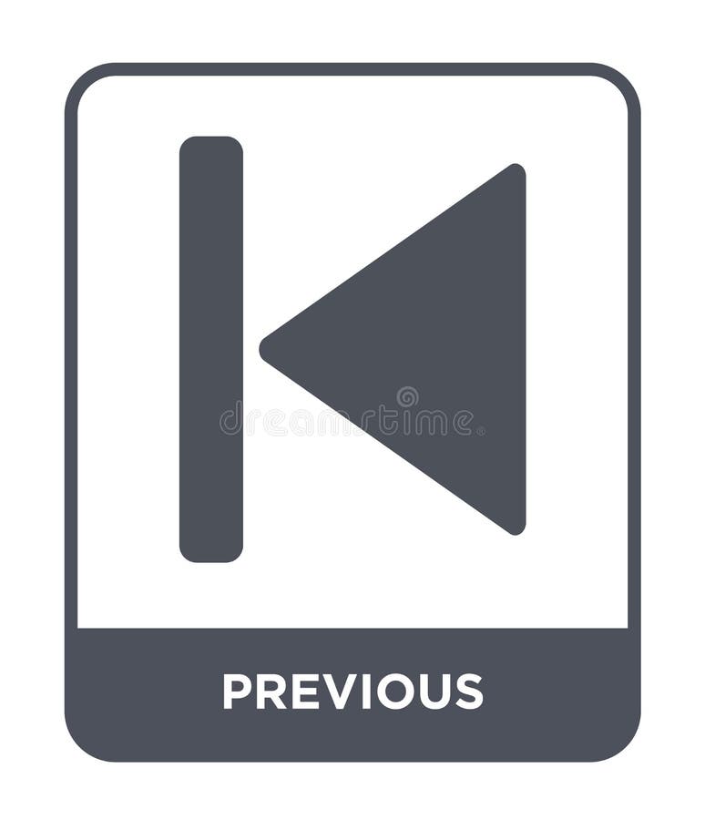 Previous Icon in Trendy Design Style. Previous Icon Isolated on White ...