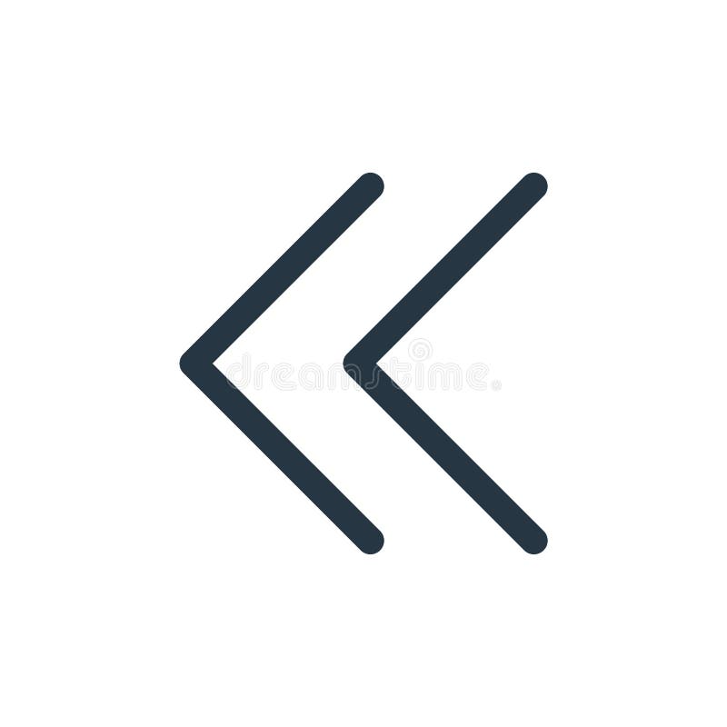 Previous Icon Vector from Arrows Concept. Thin Line Illustration of ...