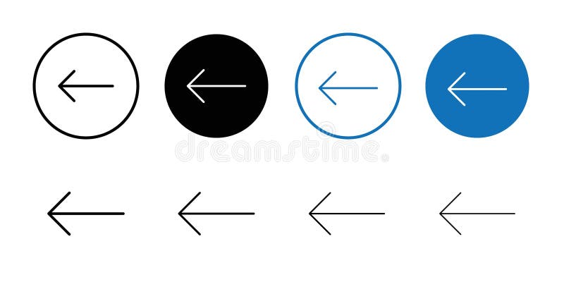 Previous Icon Outline Vector for Web Ui Stock Vector - Illustration of ...