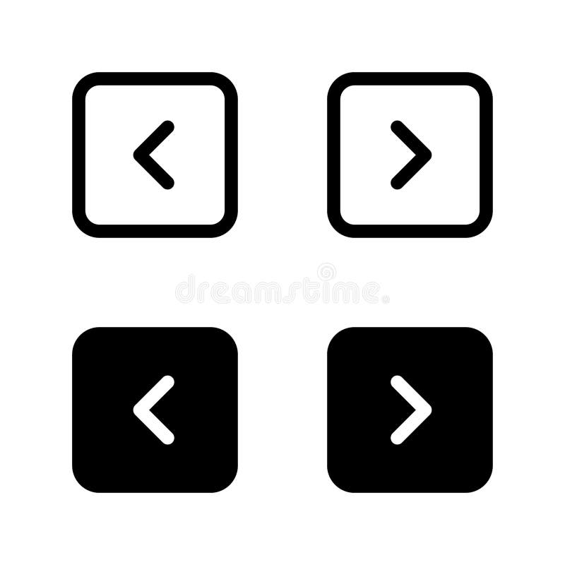Previous and Next Button Icon. Back and Forward Sign Symbol. Left and ...