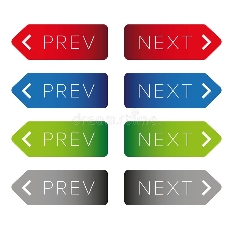 Previous next button sign stock vector. Illustration of action - 100299547