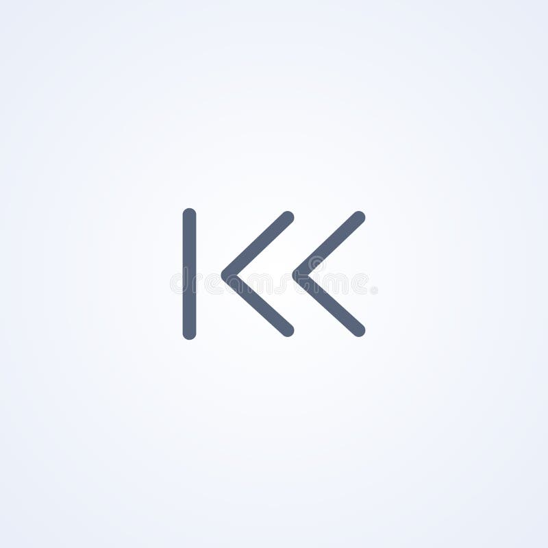 Previous, Rewind, Vector Best Gray Line Icon Stock Vector ...