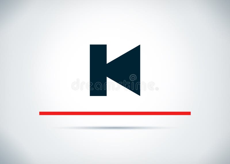 Previous Track Icon Abstract Flat Background Design Illustration Stock ...