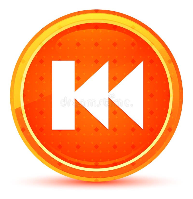 Previous Track Playlist Icon Natural Orange Round Button Stock ...