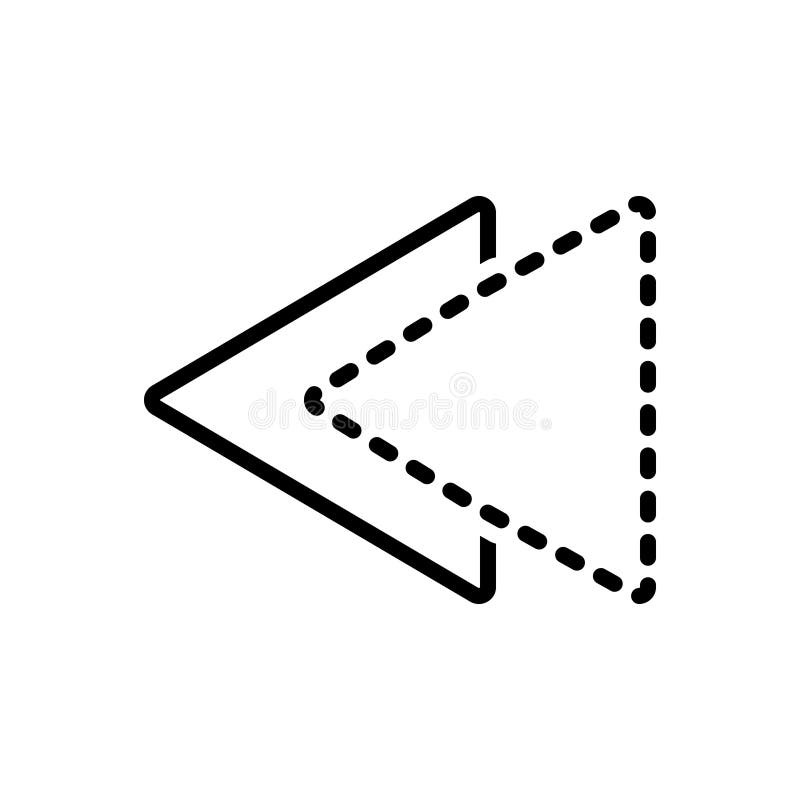 Black Line Icon for Previously, Already and before Stock Vector ...