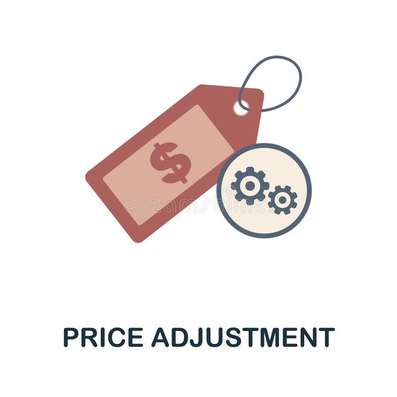 Price Adjustment Flat Icon. Colored Element Sign from Market ...